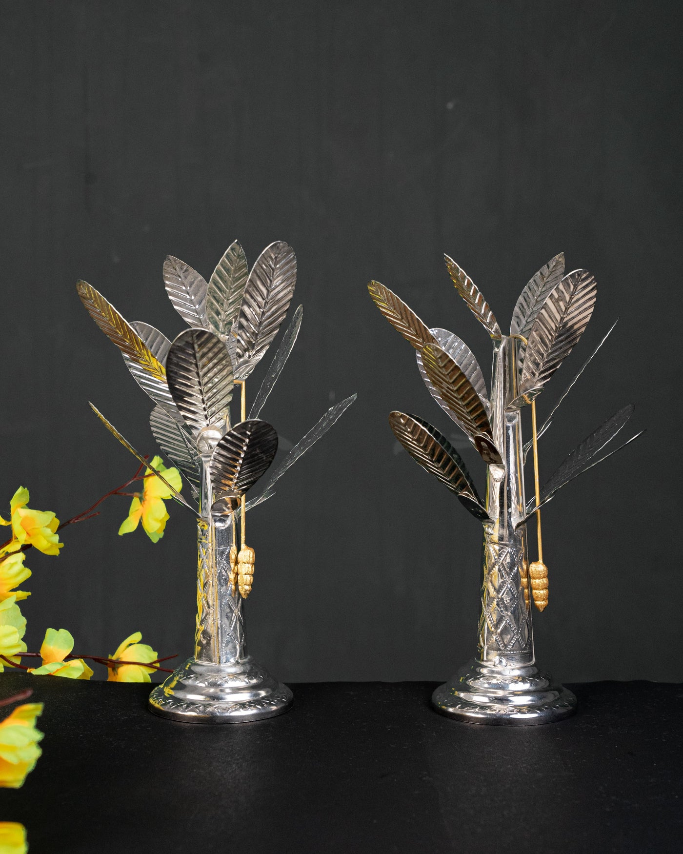 German Silver Banana Tree - Set of 2 - 10 inch - WL5098 – Wedtree