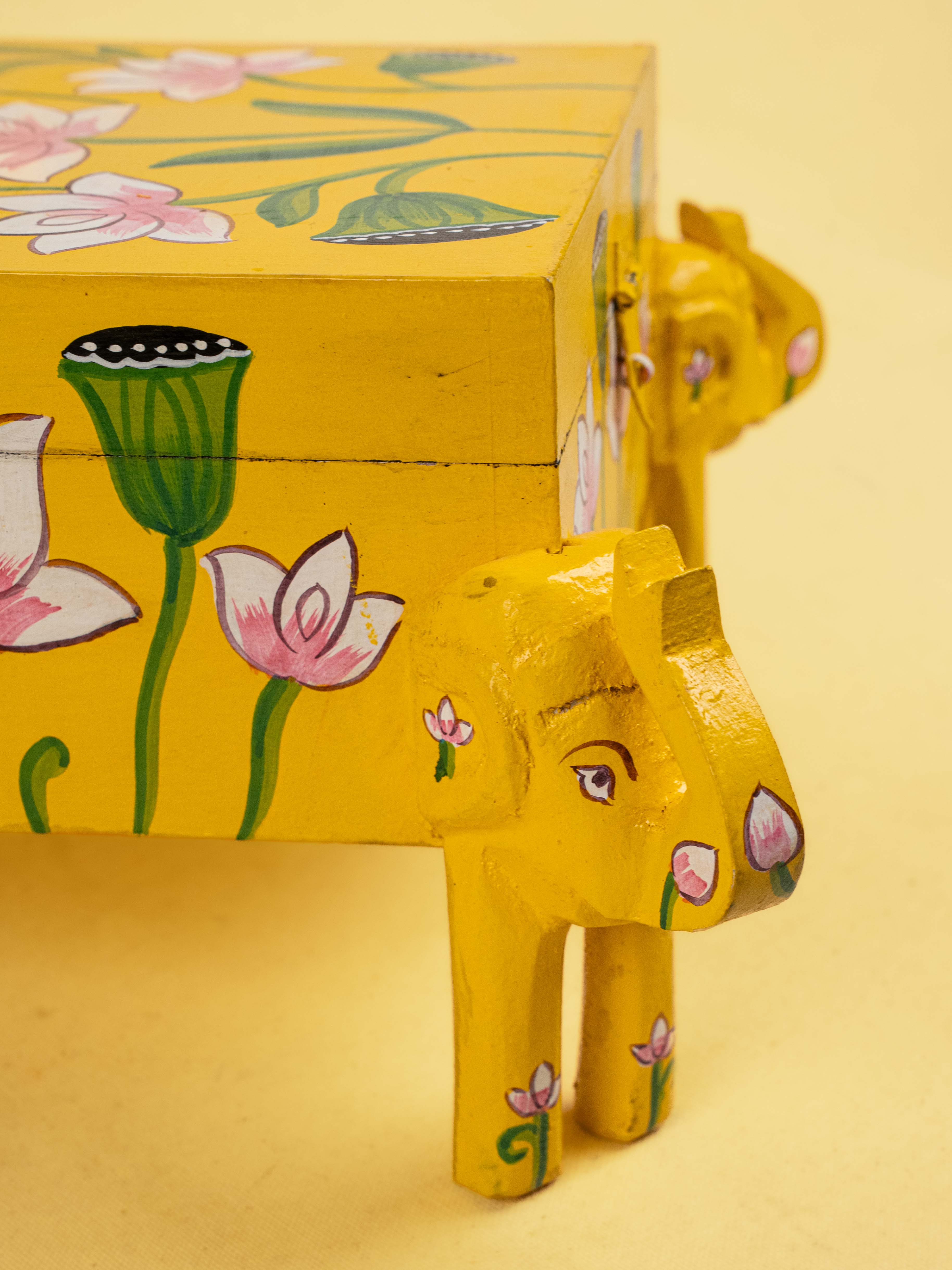 Handpainted Wooden Elephant Storage Box - 7 inch - WL5175 – Wedtree