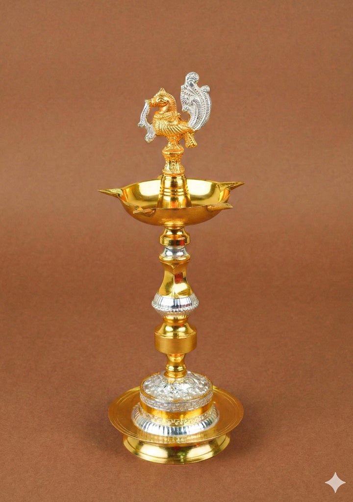 Annapakshi Kuthu Vilaku - 13 inch - WL5703 – Wedtree