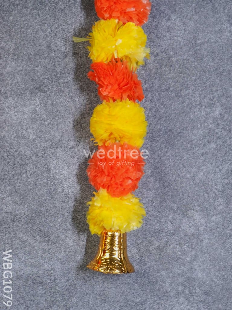 Artificial Mixed Color Marigold Flower Thoran with Bells - WBG1079 ...