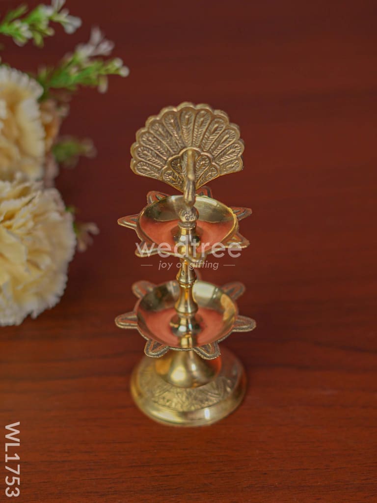 Brass Peacock Two Step Diya - WL1753 – Wedtree