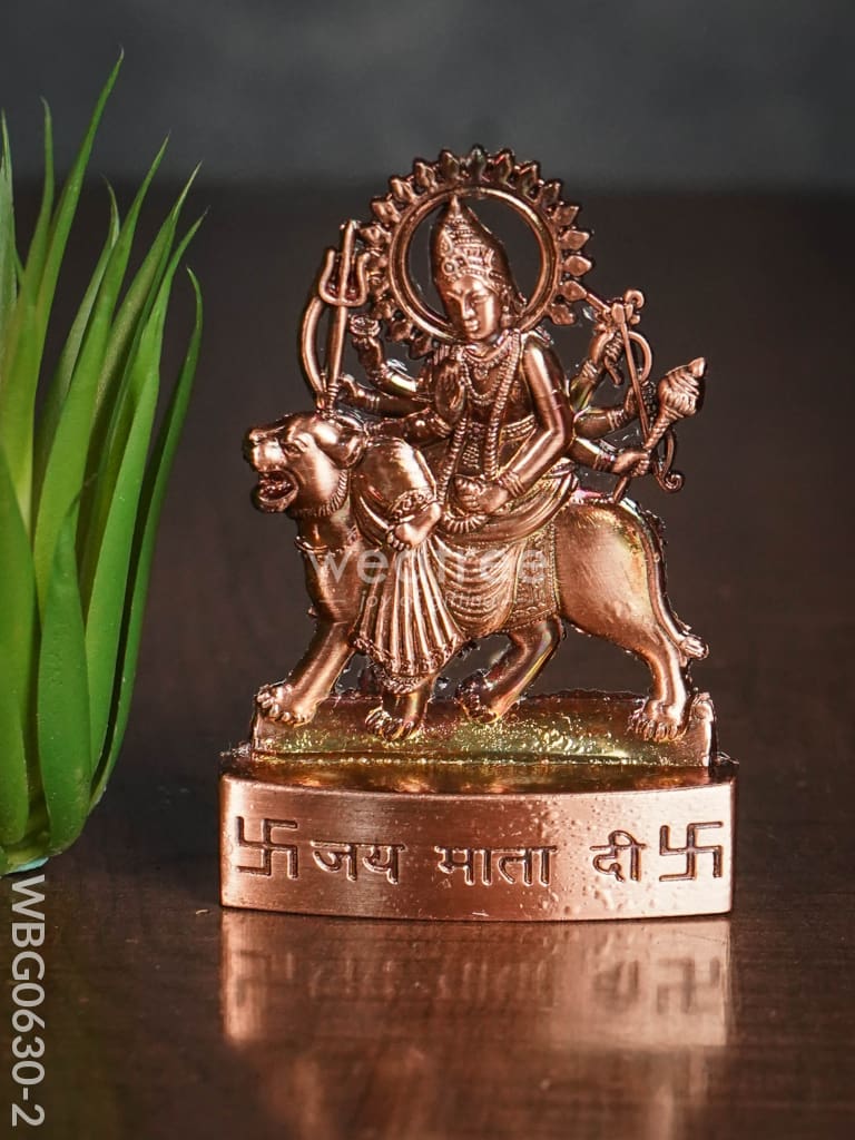 Durga Murthi Medium - Copper Antique Finish - WBG0630-2 – Wedtree
