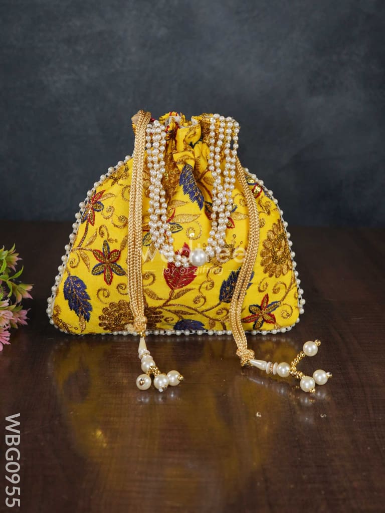 Embroidery Chamki Work Potli Bag - WBG0955 – Wedtree