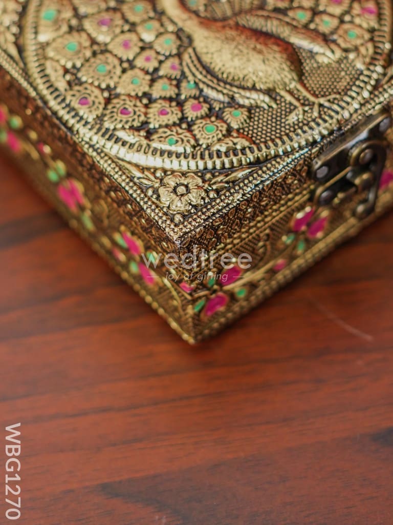 Jewel Box with Peacock Design - WBG1270 – Wedtree