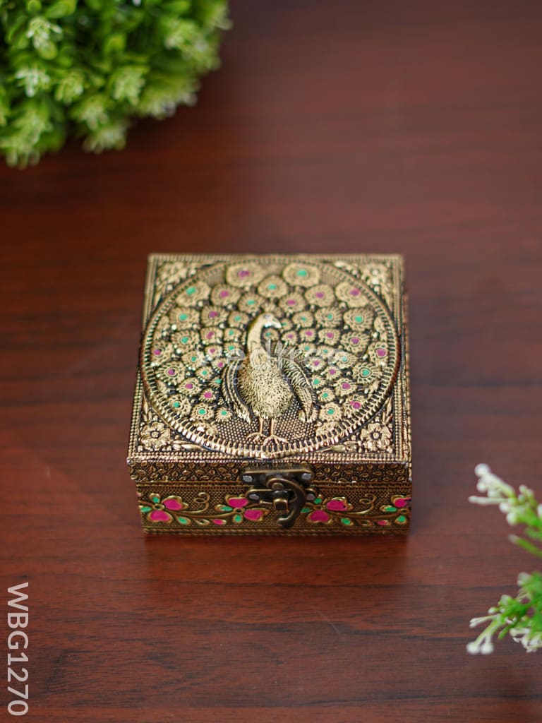 Jewel Box with Peacock Design - WBG1270 – Wedtree