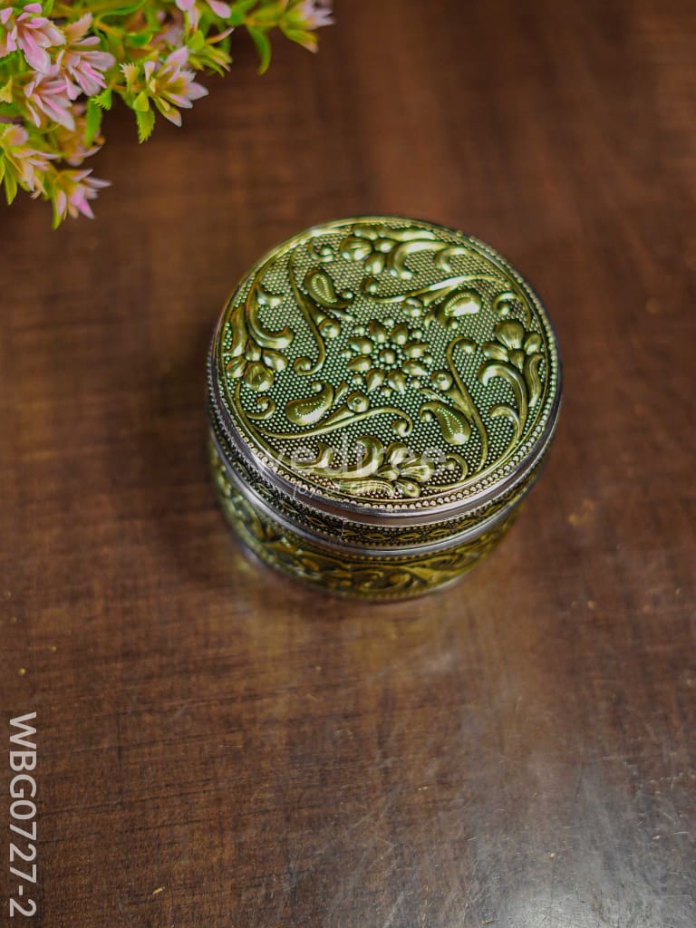 Oxidised Poori Box - 4 inch - WBG0727 – Wedtree