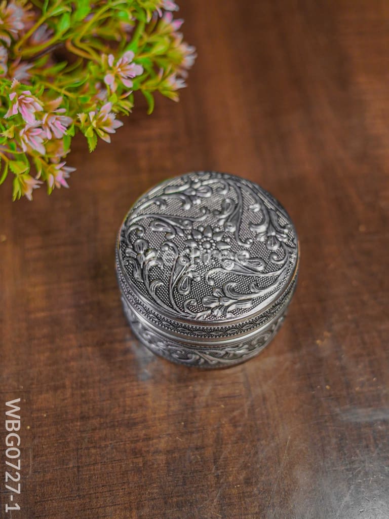Oxidised Poori Box - 4 inch - WBG0727 – Wedtree