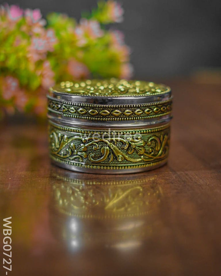 Oxidised Poori Box - 4 inch - WBG0727 – Wedtree