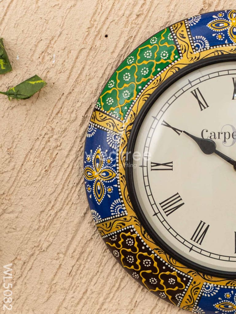 Wall Clocks - Painted with Floral Design - 12 inch - WL5082 – Wedtree