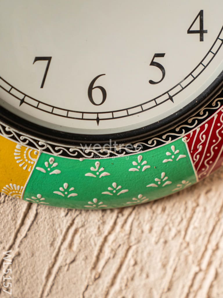 Wall Clocks - Painted with Floral Design - 12 inch - WL5157 – Wedtree